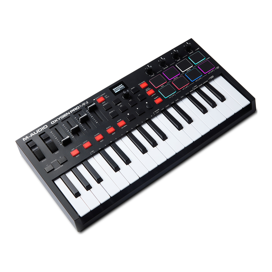 M-AUDIO OXYGEN PRO MINI QUICK START MANUAL Pdf Download | ManualsLib