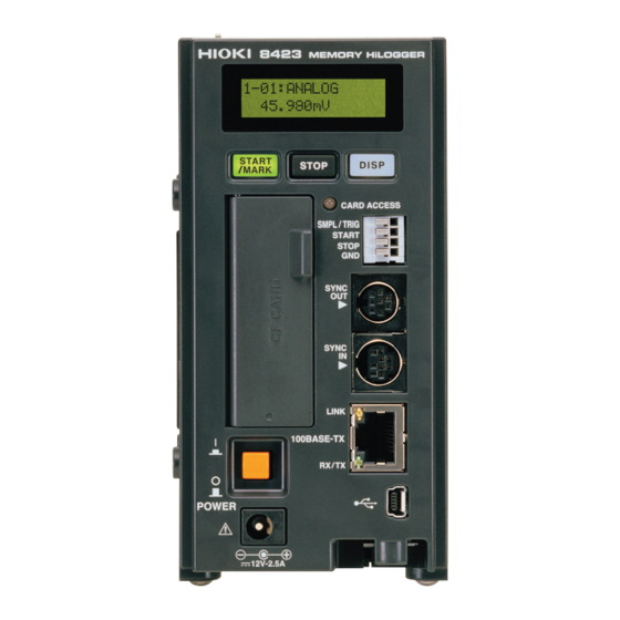 HIOKI 8423 INSTRUCTION MANUAL Pdf Download | ManualsLib