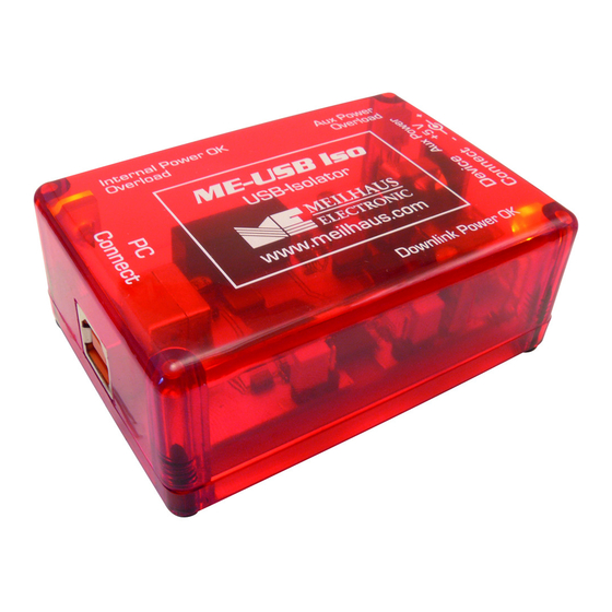 MEILHAUS ELECTRONIC ME-USB ISO INSTRUCTIONS FOR USE Pdf Download | ManualsLib