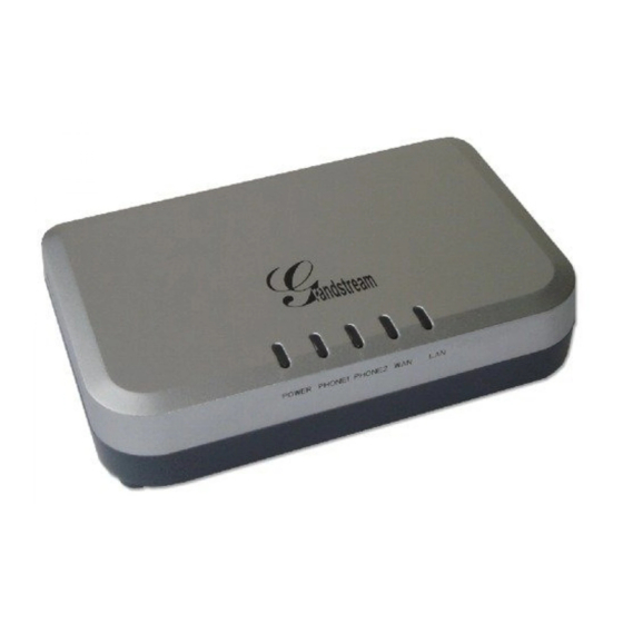 GRANDSTREAM NETWORKS HT502 INSTALLATION MANUAL Pdf Download | ManualsLib