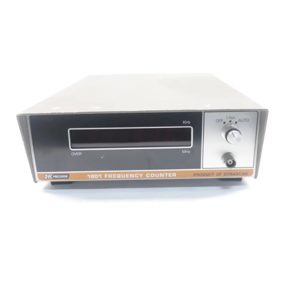 BK PRECISION 1801 INSTRUCTION MANUAL Pdf Download | ManualsLib