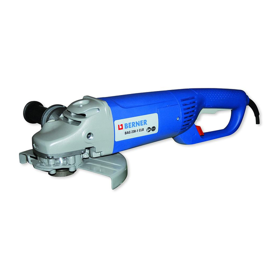 BERNER BAG 230-1 CLB ORIGINAL INSTRUCTIONS MANUAL Pdf Download | ManualsLib