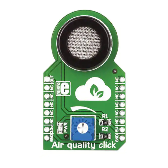 MIKROELEKTRONIKA AIR QUALITY CLICK MIKROE-1630 MANUAL Pdf Download | ManualsLib