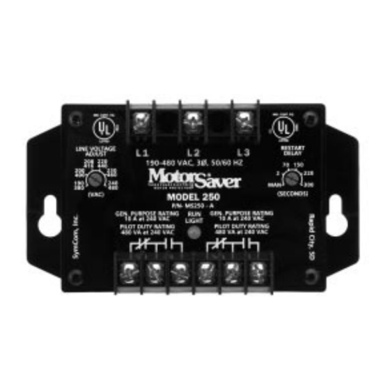 SYMCOM MOTORSAVER 250A SCHEMATICS Pdf Download | ManualsLib