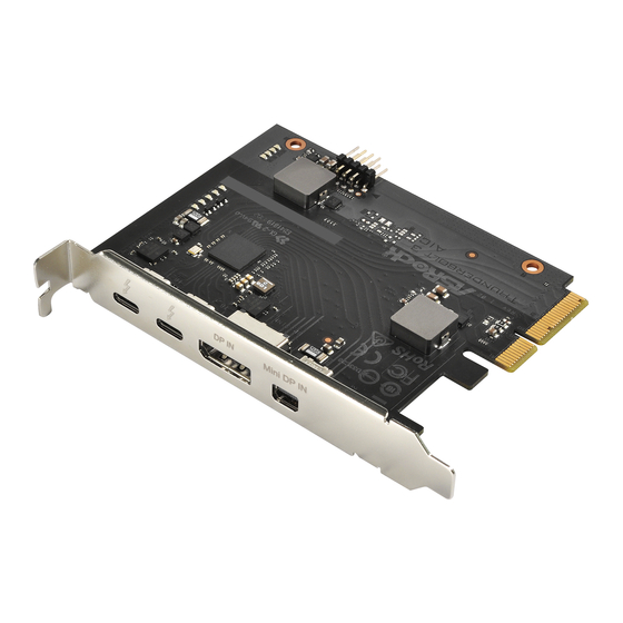 ASROCK THUNDERBOLT 3 AIC MANUAL Pdf Download | ManualsLib