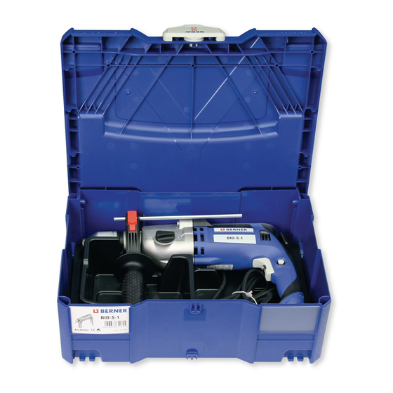 BERNER BID-S-1 ORIGINAL INSTRUCTIONS MANUAL Pdf Download | ManualsLib