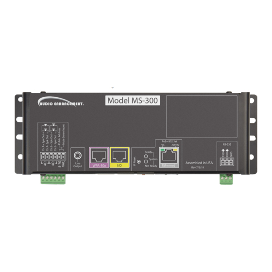 AUDIO ENHANCEMENT MS-300 QUICK START MANUAL Pdf Download | ManualsLib