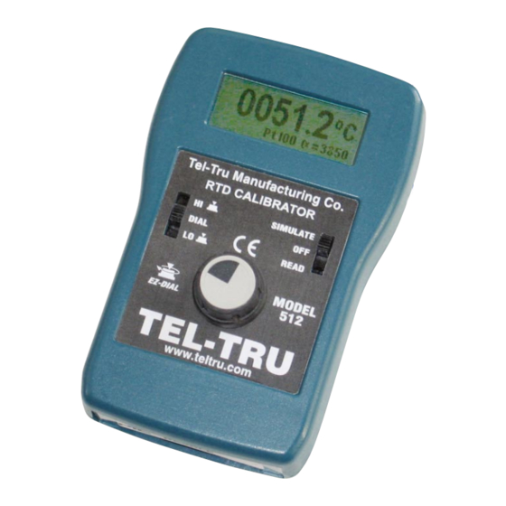 TEL-TRU 512 OPERATING INSTRUCTIONS MANUAL Pdf Download | ManualsLib