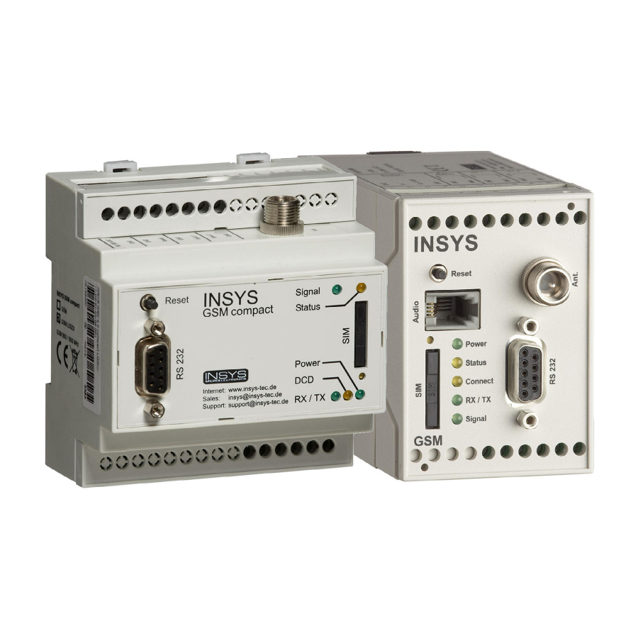 INSYS GSM 4.3 EASY ADD-ON MANUAL Pdf Download | ManualsLib