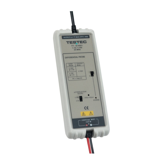 TESTEC SI-9001 CALIBRATION MANUAL Pdf Download | ManualsLib