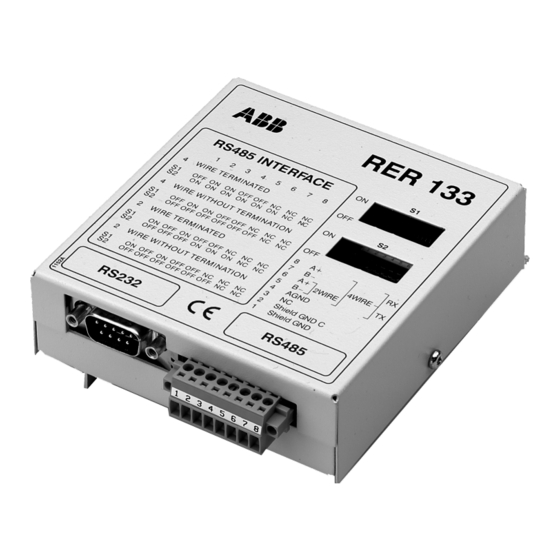 ABB RER 133 TECHNICAL DESCRIPTION Pdf Download | ManualsLib
