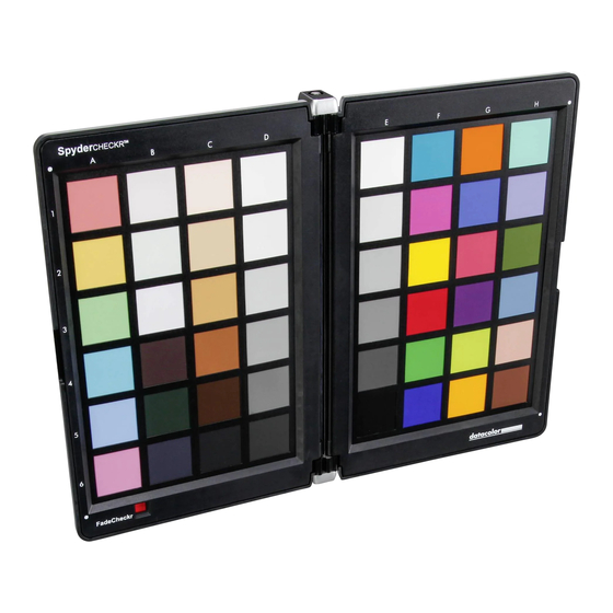 DATACOLOR SPYDERCHECKR QUICK START MANUAL Pdf Download | ManualsLib