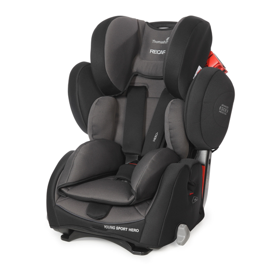 THOMASHILFEN RECARO SPORT HERO REHA CAR SEAT INSTRUCTIONS FOR USE ...