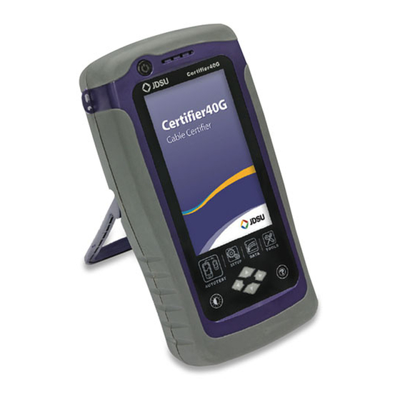 JDS UNIPHASE CERTIFIER40G MANUAL Pdf Download | ManualsLib