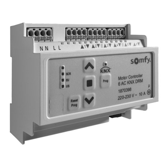 SOMFY ANIMEO MOTOR CONTROLLER 6 AC KNX DRM INSTALLATION MANUAL Pdf ...