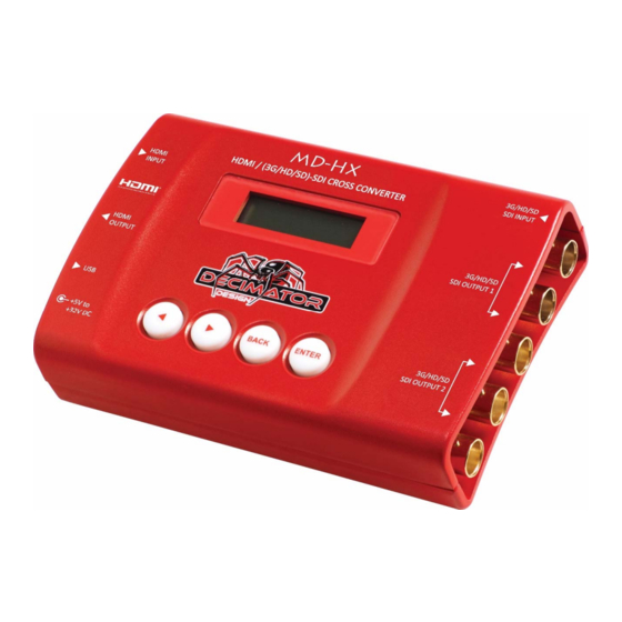 DECIMATOR MD-HX OPERATING MANUAL Pdf Download | ManualsLib