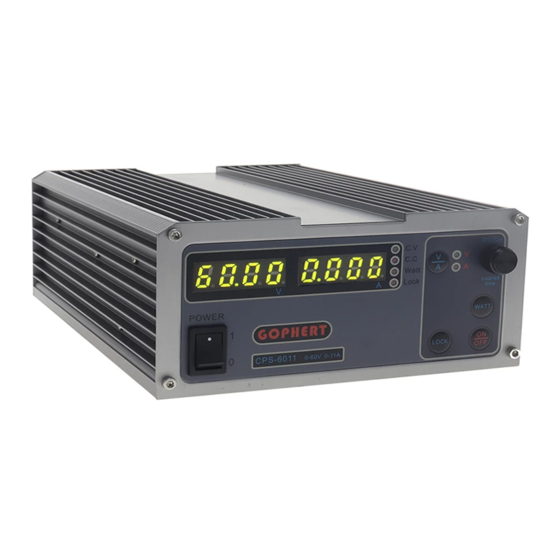 GOPHERT CPS SERIES USER MANUAL Pdf Download | ManualsLib
