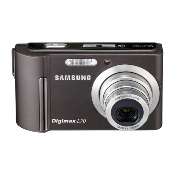 SAMSUNG DIGIMAX L70 DIGITAL CAMERA USER MANUAL | ManualsLib