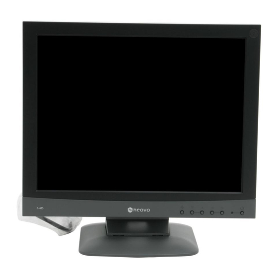 AG NEOVO F-415 MONITOR USER MANUAL | ManualsLib