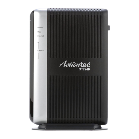 ACTIONTEC GT724R NETWORK ROUTER SPECIFICATIONS | ManualsLib