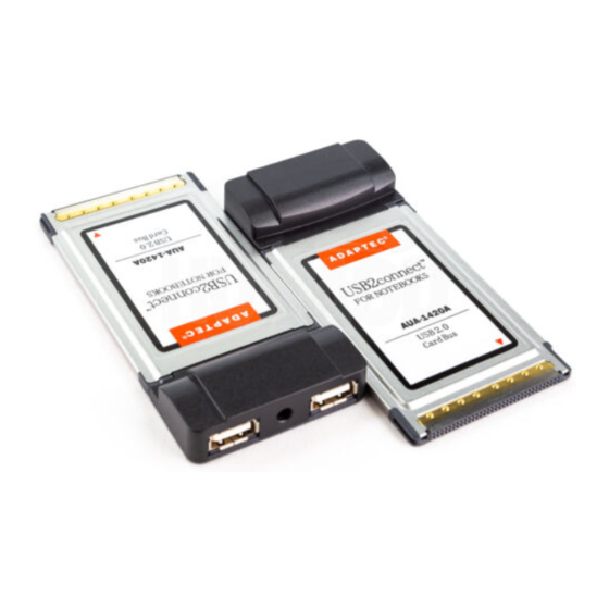 ADAPTEC AUA-1420A ADAPTER USER MANUAL | ManualsLib