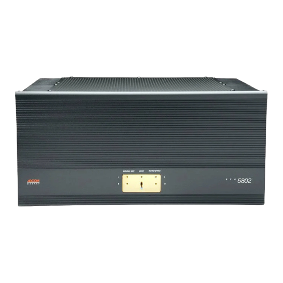 ADCOM GFA-5802 AMPLIFIER OWNER'S MANUAL | ManualsLib