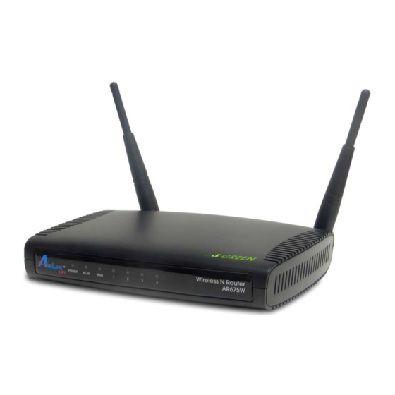 AIRLINK101 AR675W WIRELESS ROUTER USER MANUAL | ManualsLib