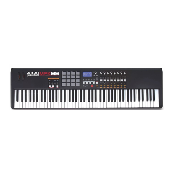 AKAI MPK 88 ELECTRONIC KEYBOARD QUICK START MANUAL | ManualsLib