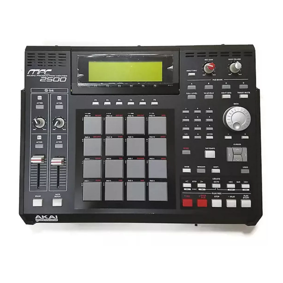 AKAI MPC 2500 QUICK START MANUAL Pdf Download | ManualsLib