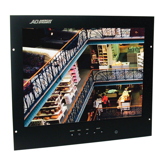 AMERICAN DYNAMICS ADMNLCD20RK MONITOR INSTRUCTION MANUAL | ManualsLib