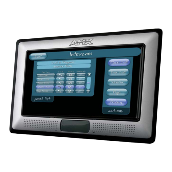 AMX MODERO NXD-700VI TOUCH PANEL OPERATION/REFERENCE MANUAL | ManualsLib