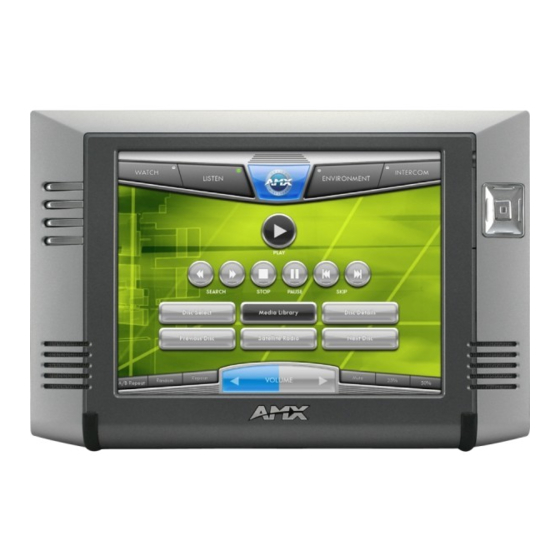 AMX MODERO MVP-8400 TOUCH PANEL QUICK START MANUAL | ManualsLib