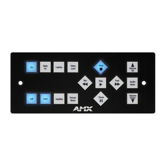 AMX NOVARA SP-16-AX-TR-US KEYPAD INSTALLATION MANUAL | ManualsLib