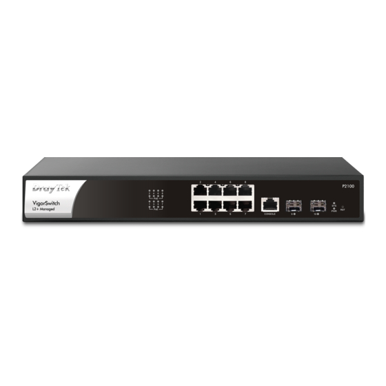 DRAYTEK VIGORSWITCH P2100 QUICK START MANUAL Pdf Download | ManualsLib
