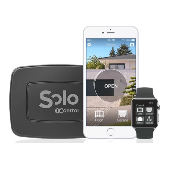 1CONTROL SOLO MINI TECHNICAL SHEET Pdf Download | ManualsLib