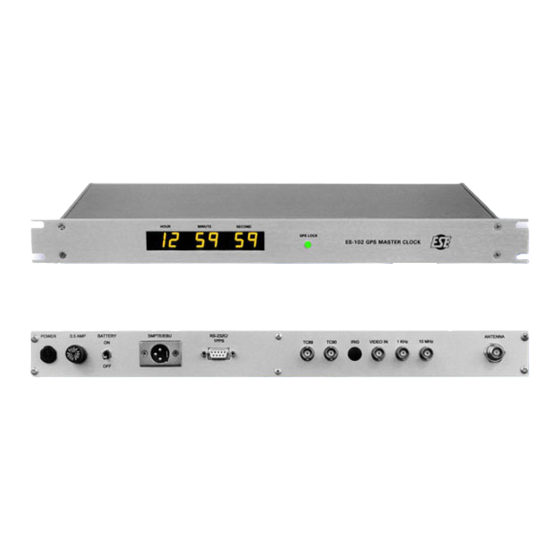 ESE ES-102 OPERATION AND MAINTENANCE MANUAL Pdf Download | ManualsLib