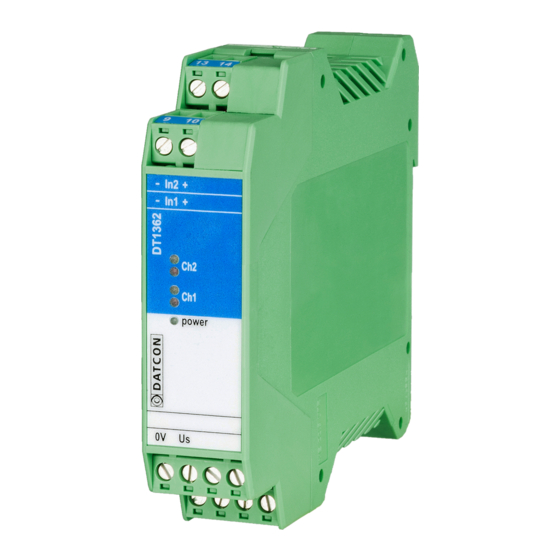 DATCON DT1362 OPERATING INSTRUCTIONS MANUAL Pdf Download | ManualsLib
