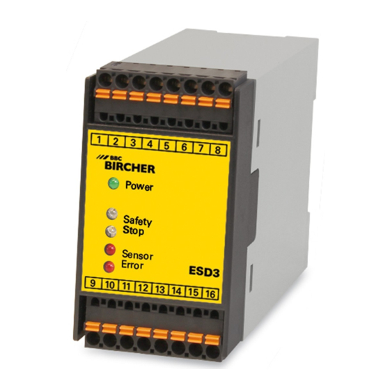 BBC BIRCHER ESD3 ORIGINAL INSTRUCTIONS MANUAL Pdf Download | ManualsLib