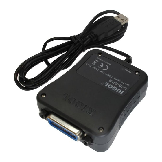 RIGOL USB-GPIB-L ADAPTER USER MANUAL Pdf Download | ManualsLib