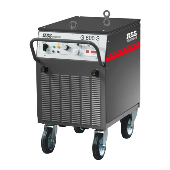 JESS WELDING G450 S OPERATING INSTRUCTIONS MANUAL Pdf Download | ManualsLib