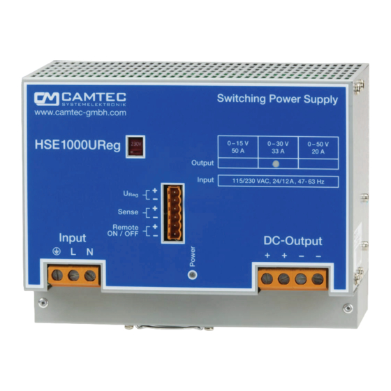 CAMTEC HSEUREG10001 SERIES MANUAL Pdf Download | ManualsLib