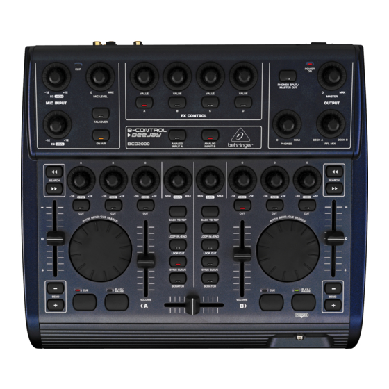 BEHRINGER BCD-2000 MANUAL Pdf Download | ManualsLib