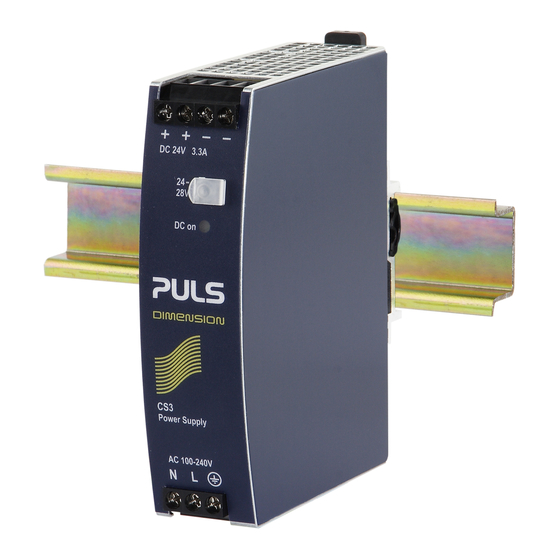 PULS DIMENSION CS SERIES INSTRUCTION MANUAL Pdf Download | ManualsLib
