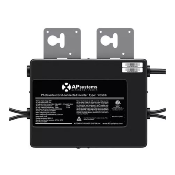 APSYSTEMS YC500-A INSTALLATION & USER MANUAL Pdf Download | ManualsLib