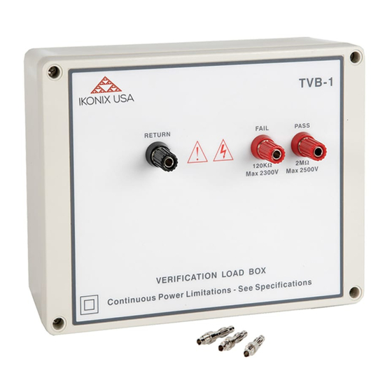 IKONIX TVB-1 INSTRUCTION SHEET Pdf Download | ManualsLib