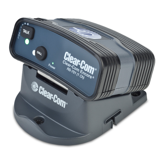 HME CLEAR-COM RS-701 QUICK REFERENCE MANUAL Pdf Download | ManualsLib