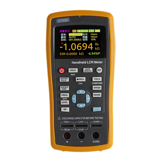 EAST TESTER ET1080A USER MANUAL Pdf Download | ManualsLib