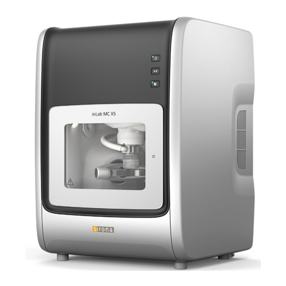 SIRONA INLAB MC X5 OPERATING INSTRUCTIONS MANUAL Pdf Download | ManualsLib