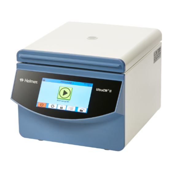 HELMER ULTRACW II OPERATION MANUAL Pdf Download | ManualsLib