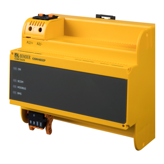BENDER COM465IP QUICK START Pdf Download | ManualsLib